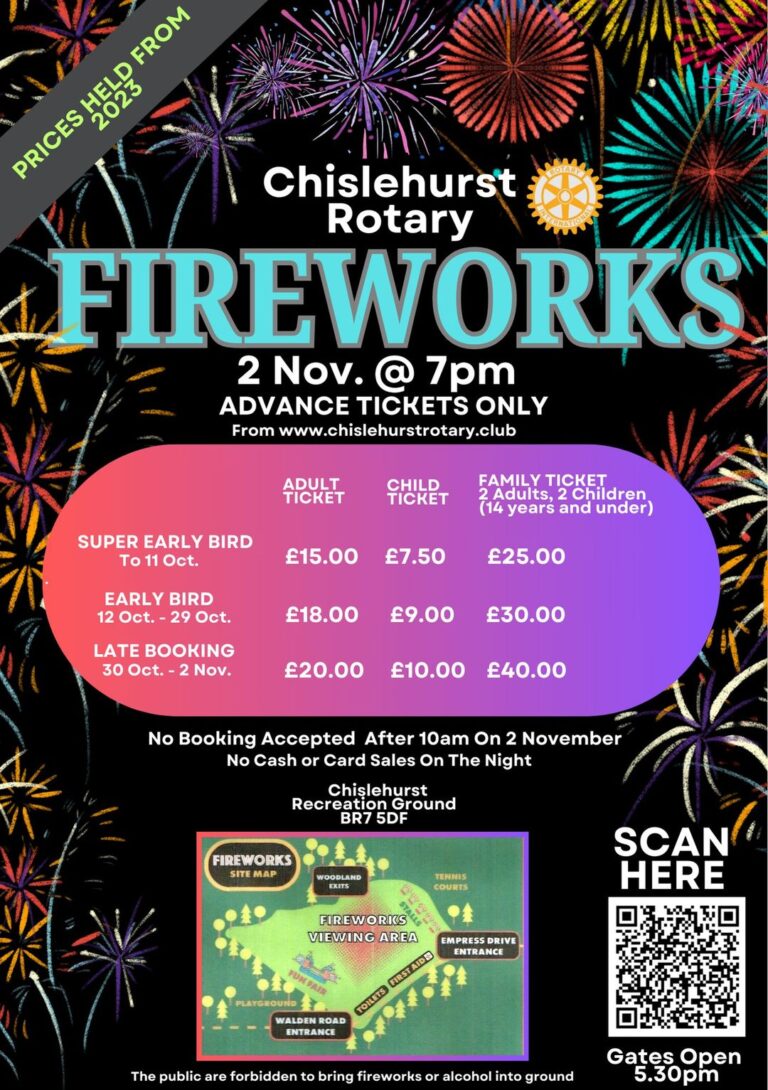 Chislehurst Rotary Fireworks - Visit Chislehurst